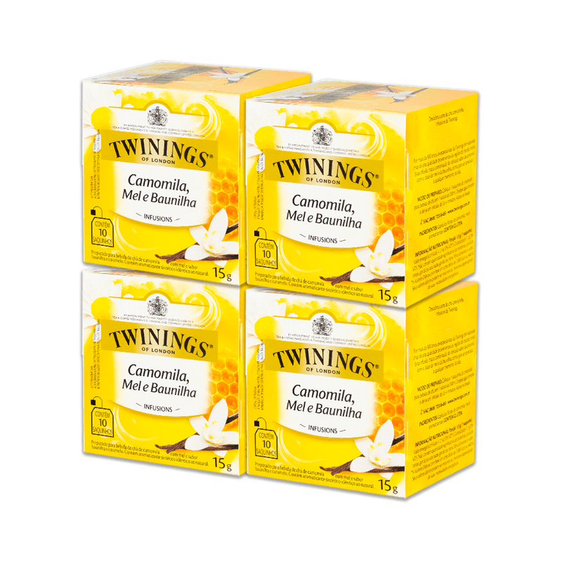 Kit Chá Twinings Misto Camomila, Mel e Baunilha 15g - 4 unidades - Twinings